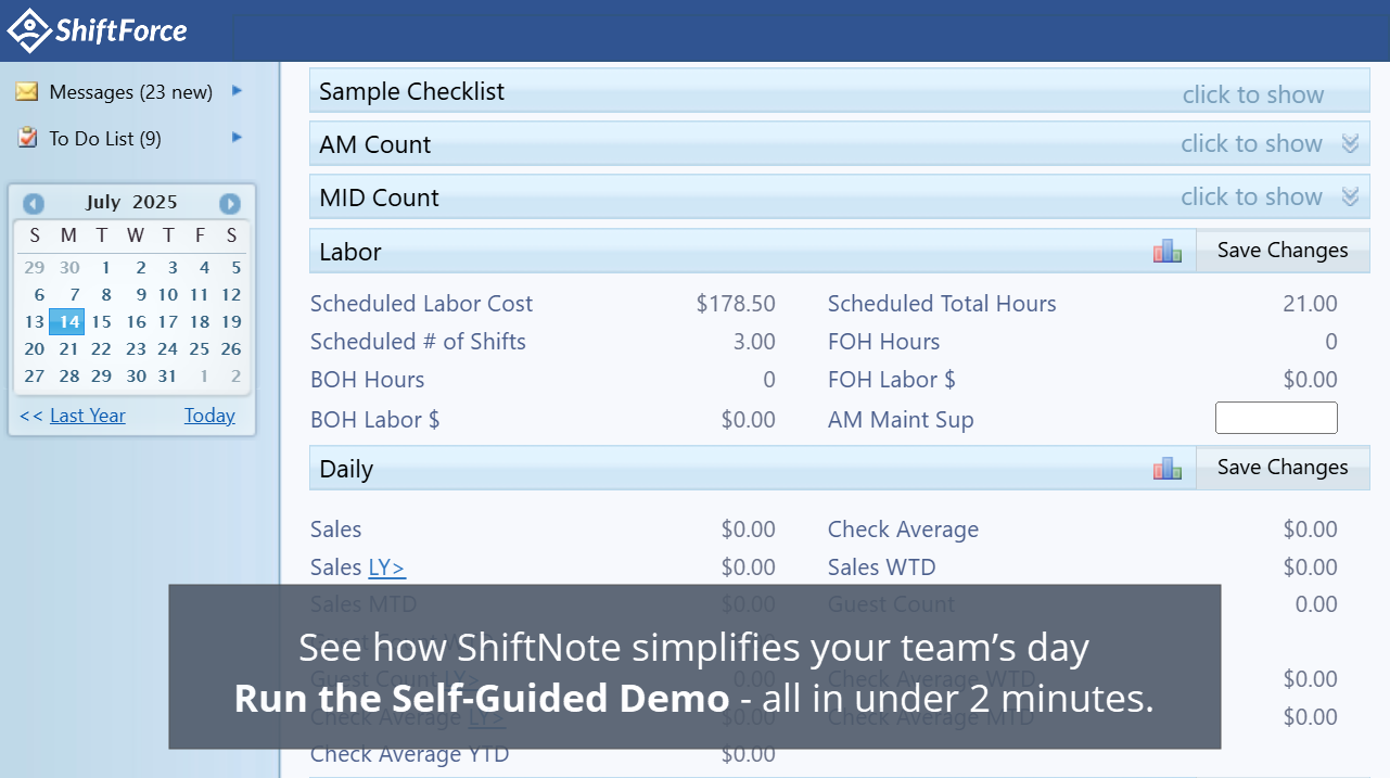 ShiftForce | ShiftNote Manager Logbook